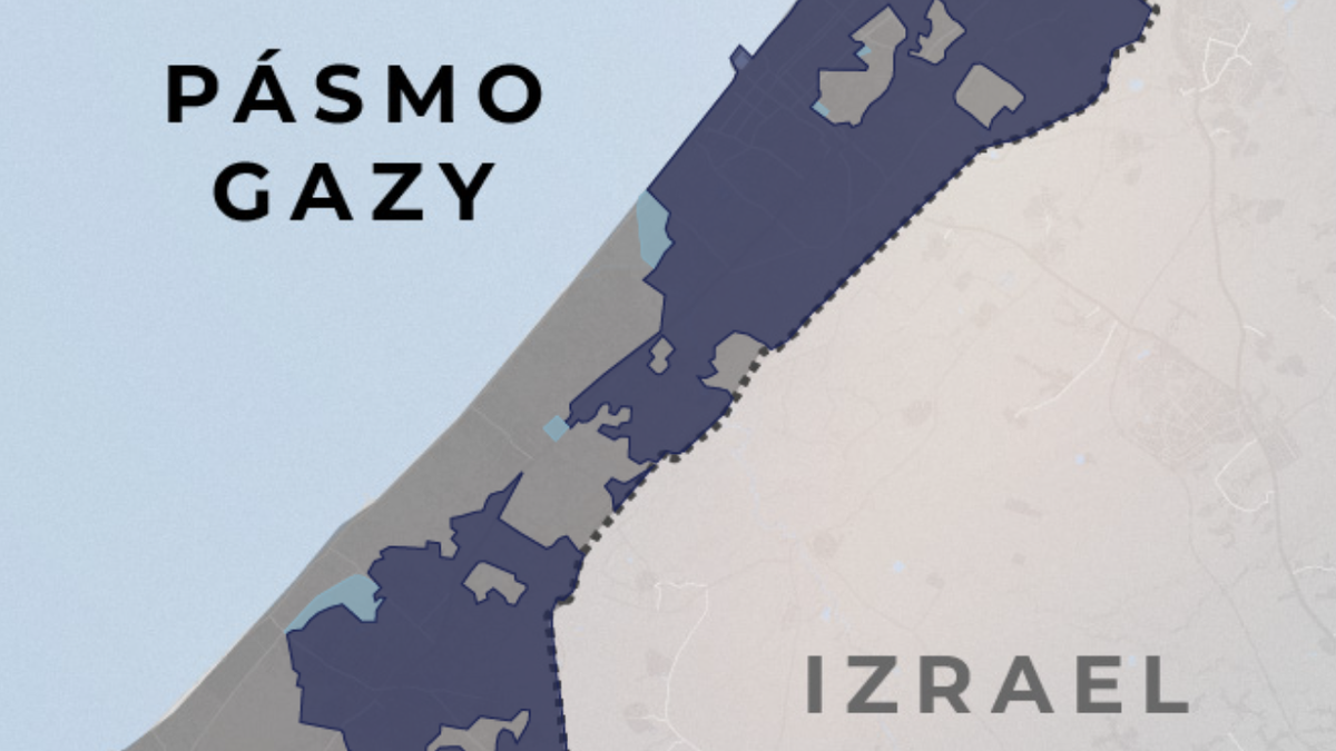 Mapa: Válka v Pásmu Gazy